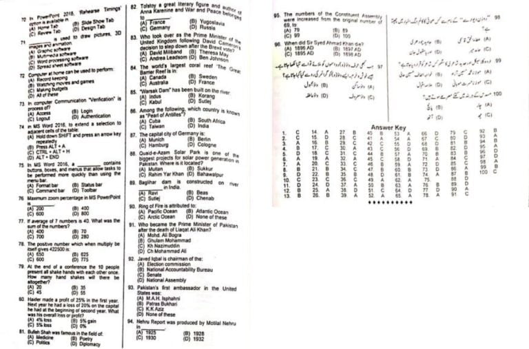 PPSC Canal Patwari Syllabus MCQS Past Papers pdf