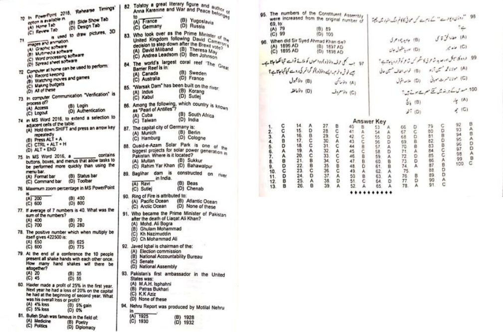 PPSC Canal Patwari Syllabus MCQS Past Papers pdf