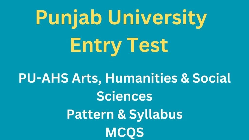 PU-CSS Entry Test Pattern MCQS Past Papers pdf